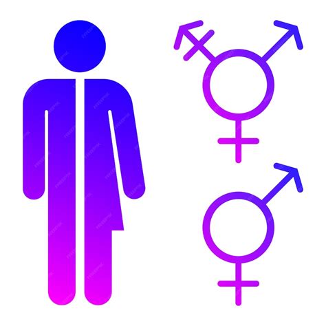 Premium Vector Unisex Or Intersex Symbol Icon Collection Male And