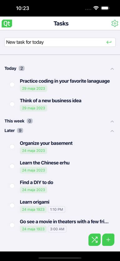 to do list qt 6 9