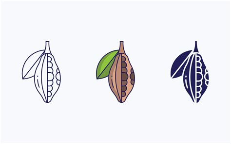 Cocoa Fruit Cut And Sliced 17055028 Vector Art At Vecteezy