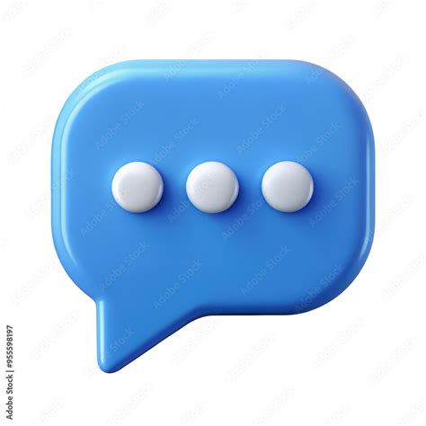 Blue Chat Bubble Icon With Three White Dots Representing A Message Or Conversation The Icon Is
