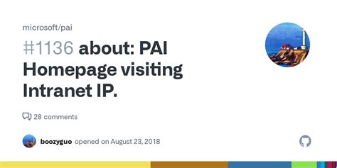 about pai homepage visiting intranet ip · issue 1136 · microsoft pai
