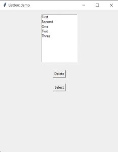 Tkinter Listbox And Option Menu How To Use The Listbox And Option Menu Widgets AskPython