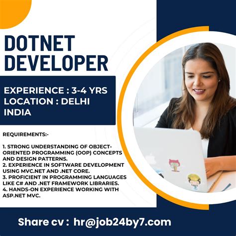 Job24by7 On Linkedin Hiring Dotnet Developer It Delhi Delhi