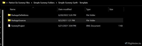 sdk simple scenery package folders for microsoft flight simulator msfs