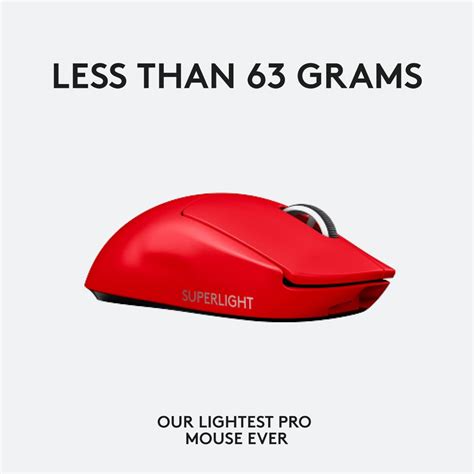 Logitech G Pro X Superlight Red Wireless Gaming Mouse