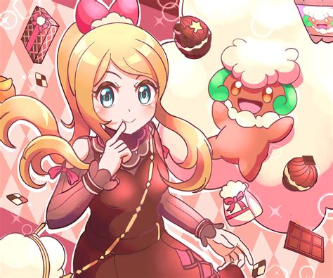 Download Whimsicott With Serena Wallpaper