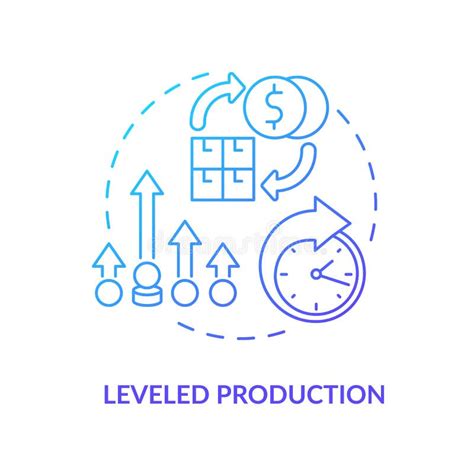 Leveled Production Blue Gradient Icon Stock Vector Illustration Of Lean Time 246329241