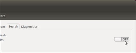how to easily disable online content fetching when searching in ubuntu