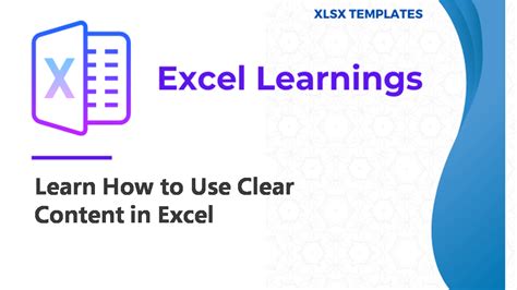 Keyboard Shortcut To Clear Content In Excel
