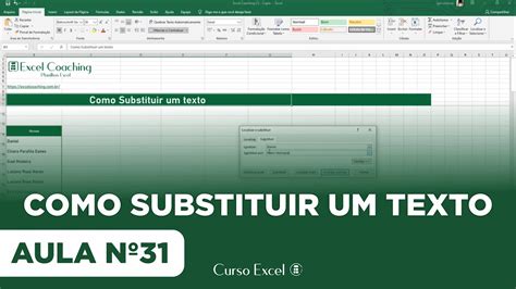 Como Substituir Um Texto No Excel Curso Excel Grátis