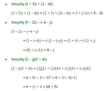 CYBERSPACE Operations On Complex Numbers