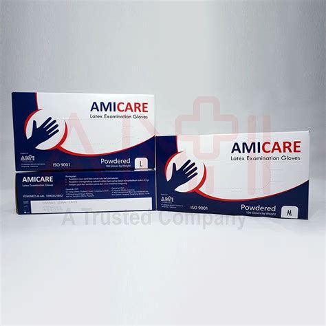 Amicare Latex Examination Gloves Powdered L