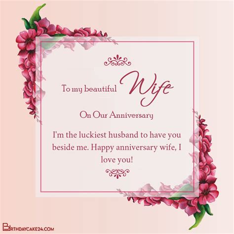 To My Beautiful Wife On Anniversary Wishes With My Name Artofit