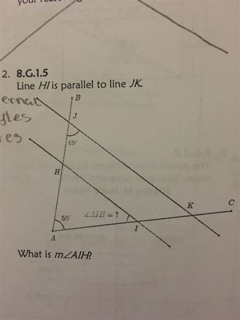 Solved Line HI Is Parallel To Line JK What Is M Angle AIH Chegg