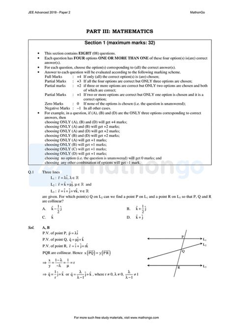Jee Advanced 2019 Question Paper 2 Mathongo