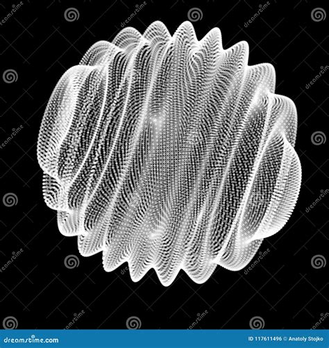 Abstract Sphere Of Noise Points Array Grid Vector Illustration Stock Vector Illustration Of