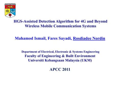 Hgs Assisted Detection Algorithm For 4g And Beyond Wireless Mobile