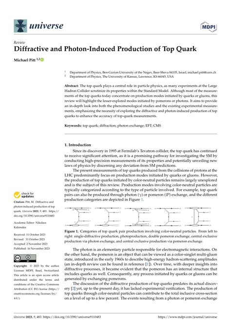 Pdf Diffractive And Photon Induced Production Of Top Quark