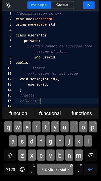 encapsulation in c shorts cplusplus coding youtube