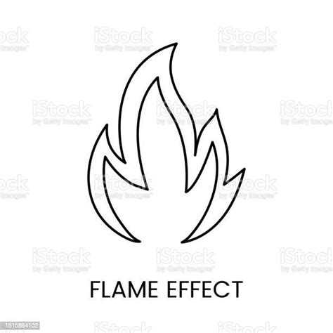 Ikon Garis Vektor Mewakili Efek Api Ilustrasi Stok Unduh Gambar