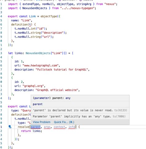 Mutation Args And Return Types Are Of Type Any · Issue 892 · Graphql