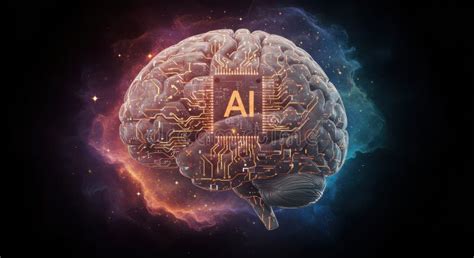 Digital Brain With Circuit Concept Of Artificial Intelligence Stock