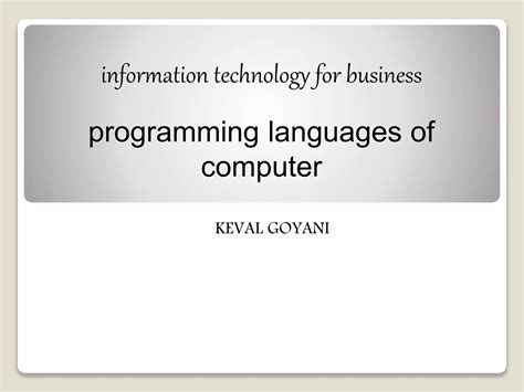 programming languages of computer pptx