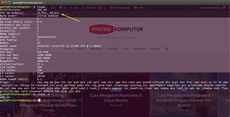 Cara Mengetahui Apakah Komputer Anda Bit Atau Bit Di Ubuntu Pintar Komputer