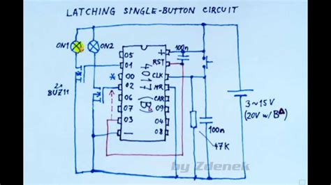 Single Button Latching Power On Circuit Youtube
