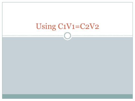 c1v1 c2v2 solution dilution explained