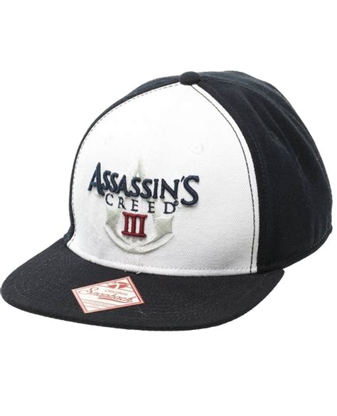 Gorra Snapback Assassins Creed Iii Logo Blanca Y Negra Gameplanet