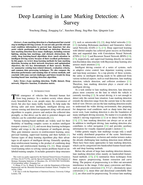 Pdf Deep Learning In Lane Marking Detection A Survey