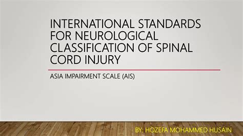 Ais Asia Impairment Scale Pptx Ais Asia Impairment Scale Pptx