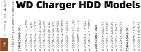 Wd Charger Hdd Models