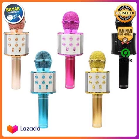 Mic Ws Ppt Portable Bluetooth Wireless Microphone Speaker Karaoke Wster Handheld Ktv