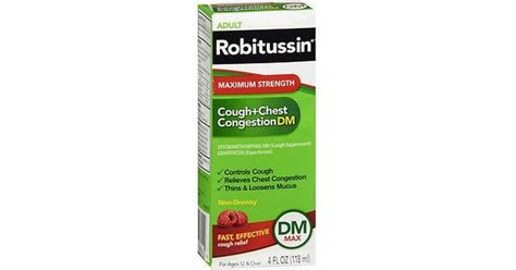 Robitussin Adult Cough Chest Congestion Relief Dm Maximum Strength
