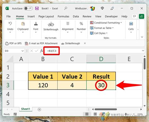 如何在 Excel 中除法 All Things Windows
