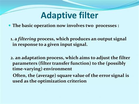 Adaptive Filter Pdf