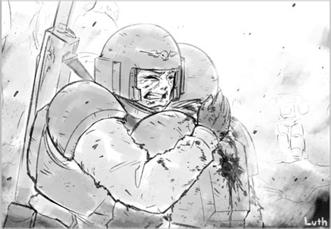 Lutherniel Adeptus Astartes Astra Militarum Warhammer 40k Laser Gun Armor Bullet Hole