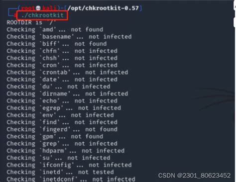 使用chkrootkit对系统进行rootkit扫描 csdn博客