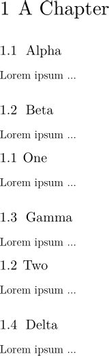 sectioning creating independently numbered section like structures