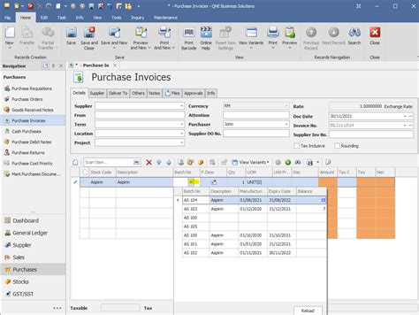 Batch Number Module Qne Optimum Sdn Bhd