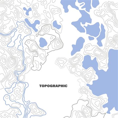등고선 지형도의 배경 추상 지형 및 지리 그리드 배경 비즈니스 개념 프리미엄 벡터