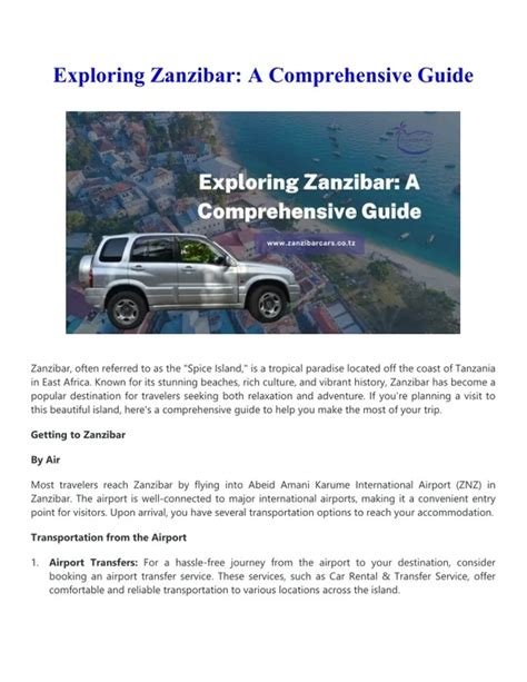 Ppt Exploring Zanzibar A Comprehensive Guide Powerpoint Presentation Id 12547495