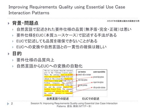 Ppt Session N Improving Requirements Quality Using Essential Use