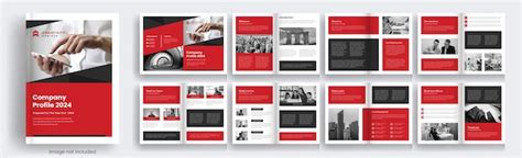 회사 프로필 다목적 프레젠테이션 비즈니스 브로셔 페이지 연례 보고서 템플릿 프리미엄 벡터