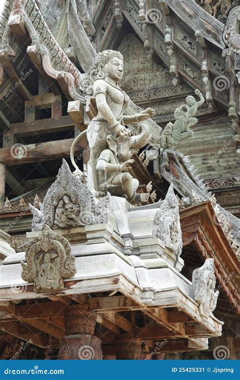 Wooden Curved Structure Building With Modern Architectural Design Royalty Free Stock