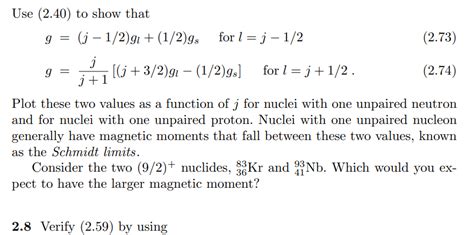 Solved 2.7 The nuclear shell model makes predictions for the | Chegg.com