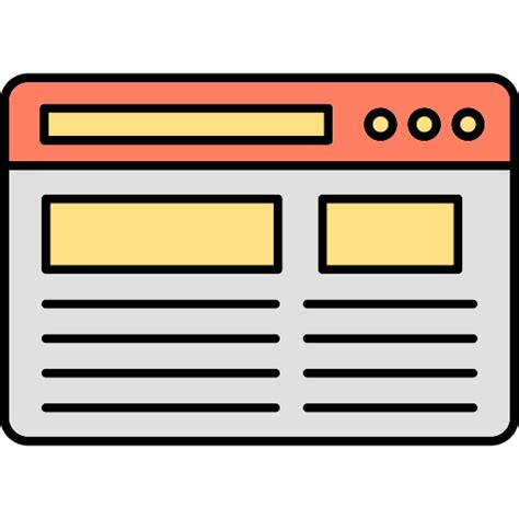 Blog Generic Thin Outline Color Icon