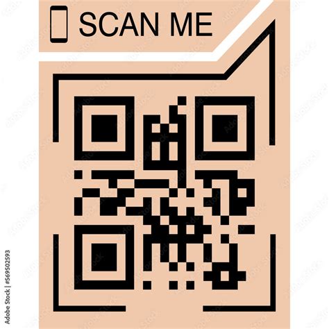 Qr Code Colorful Frame For Scanning Scan Me Phone Tag Template Of Qr